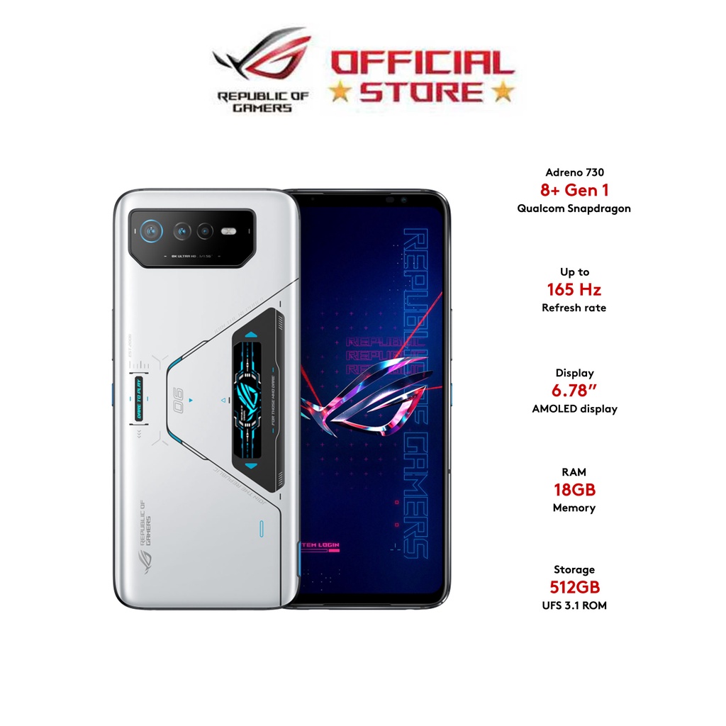 Asus ROG Phone 6 Pro Snapdragon 8+ Gen1 18+512GB Android 12 5G Gaming ...
