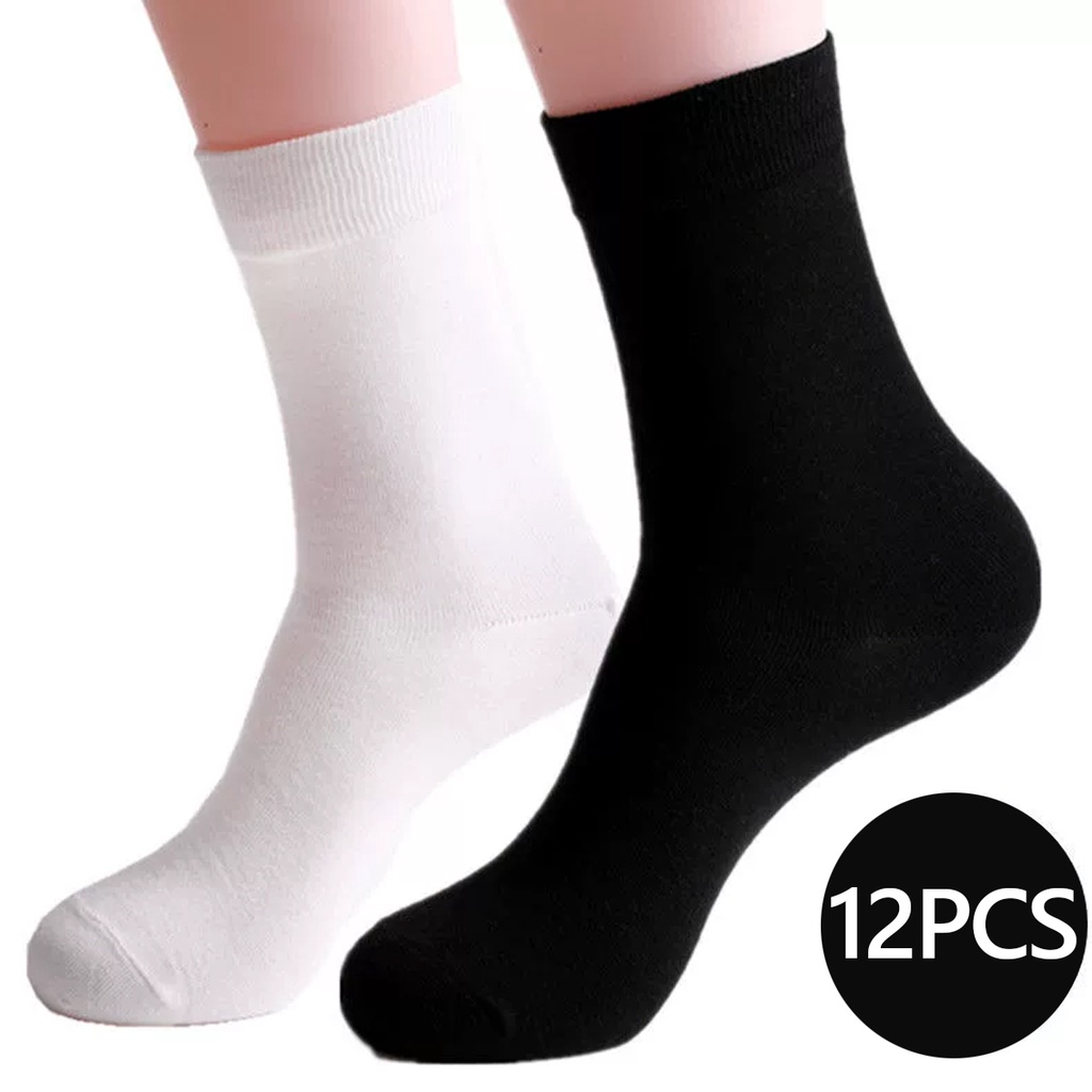 12 Pairs of Socks for Men And Women in the tube socks cotton socks pure ...