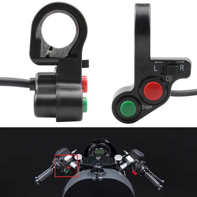 Motorcycle Handlebar Switch Engine Electric Start Horn Light Push ...