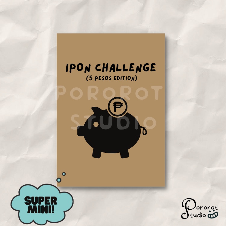 Ipon Challenge Super Mini 5 10 Pesos / Saving tracker small notebook ...