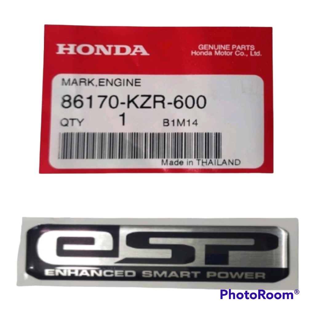 Honda Mark, Engine Enhanced Smart Power ESP Sticker in your Air filter ...