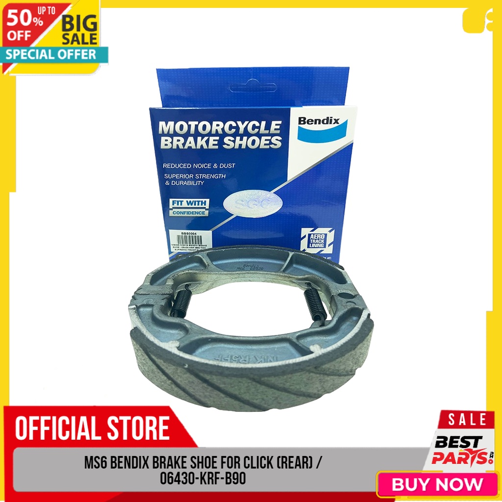 BENDIX Brake Shoe for Honda Click (Rear) (MS6) | Shopee Philippines