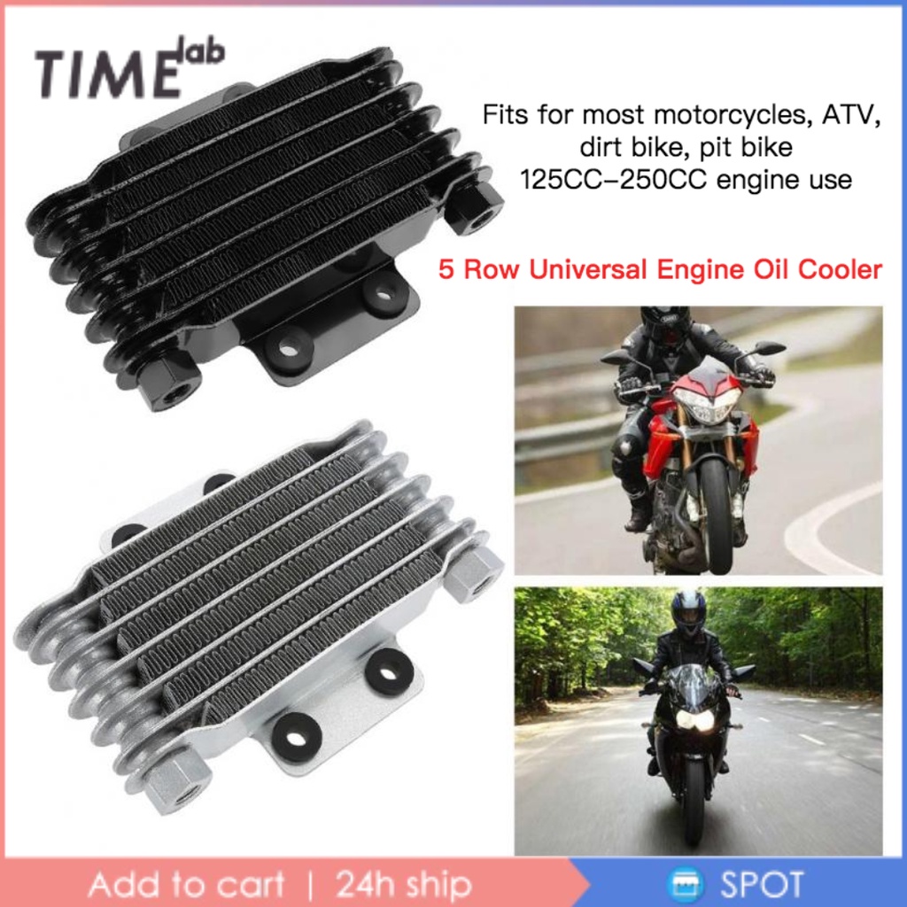 Universal 5 Row Engine Oil Cooler for Motorcycle for 125-250CC for ...