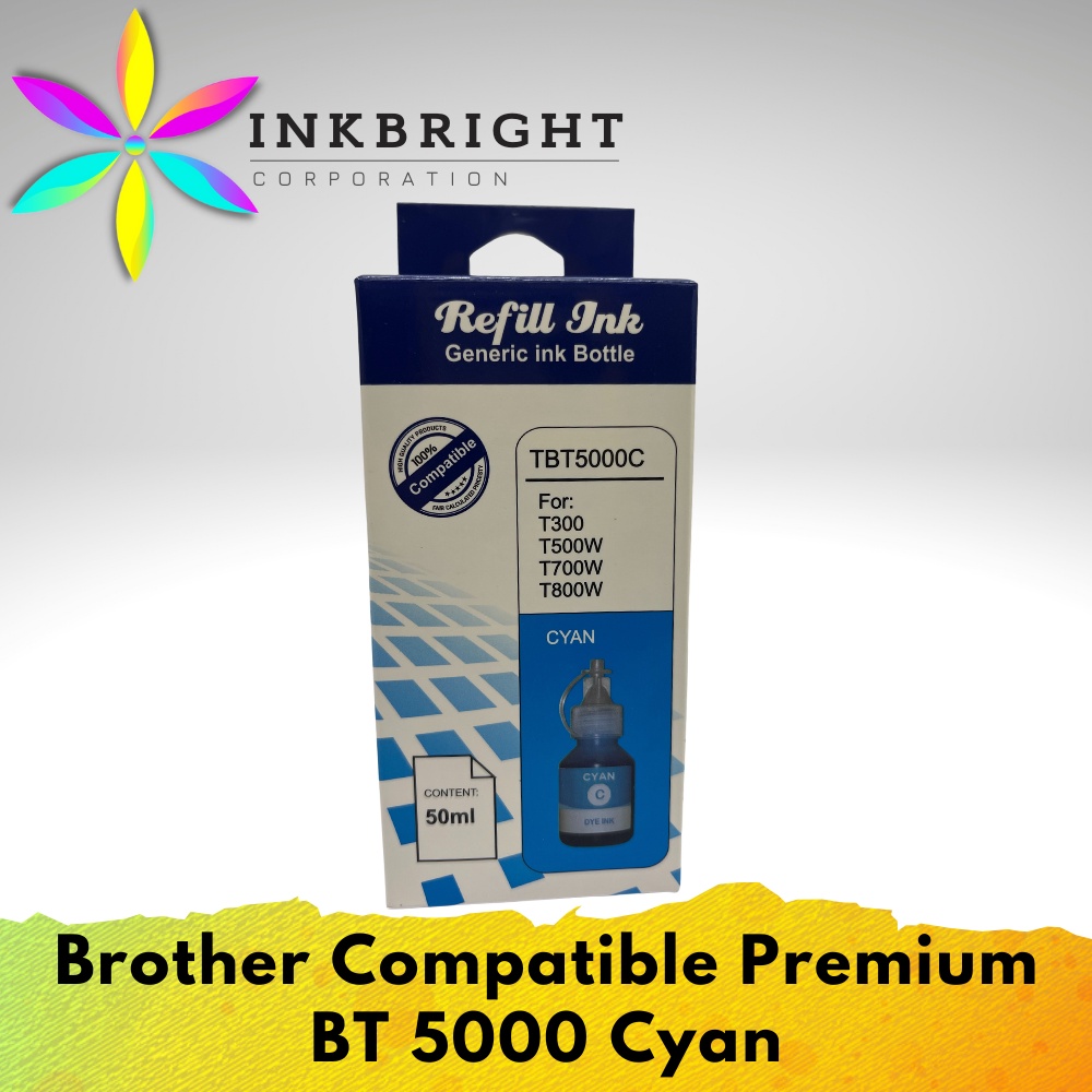Inkbright Bt 5000 Ink Brother Compatible Cyan | Shopee Philippines