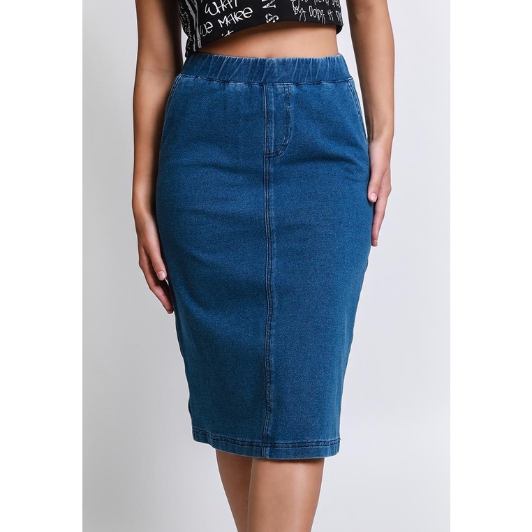 YKC0245 - BENCH/ Women's Denim Midi Skirt | Shopee Philippines