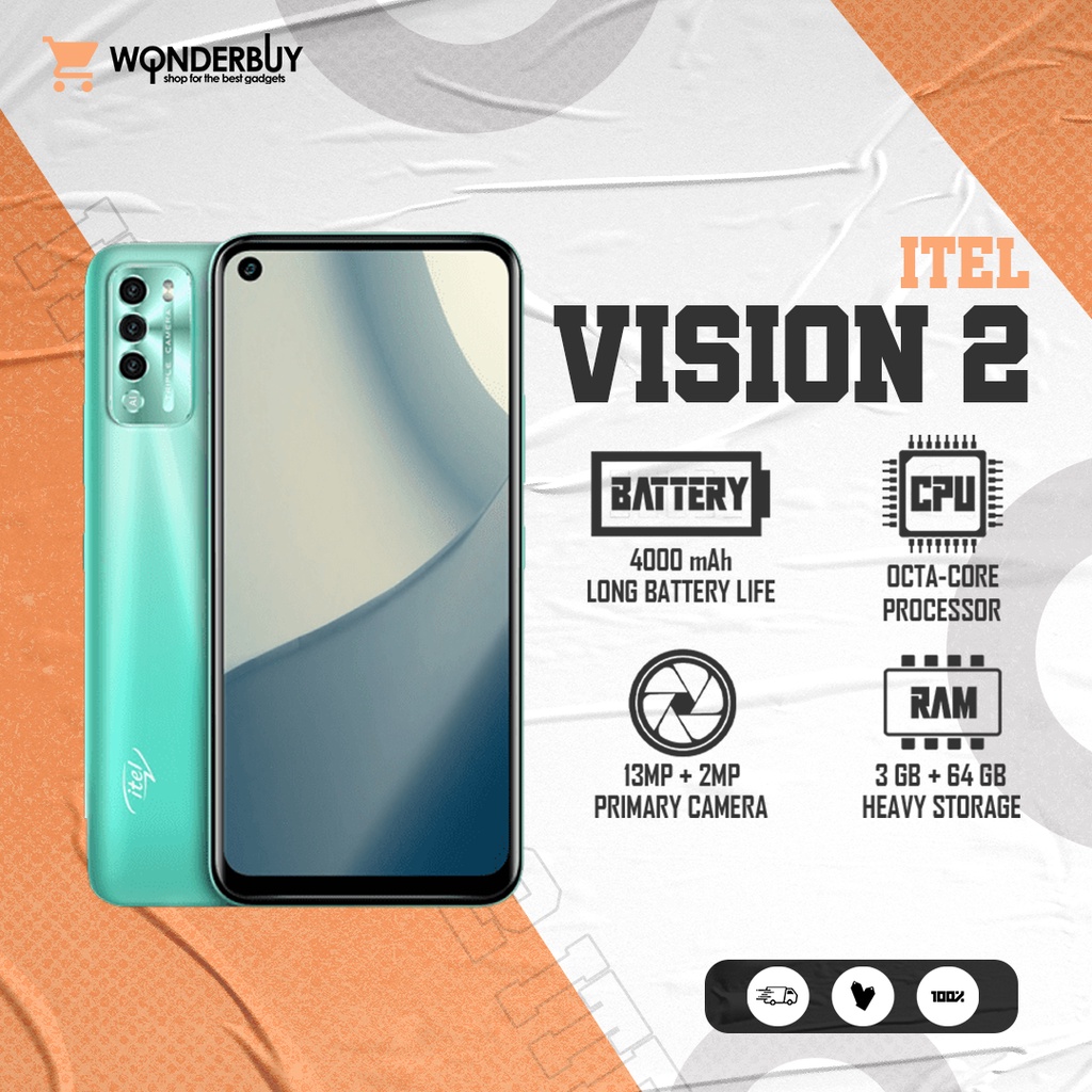 Itel Vision 2 LTE | 3GB RAM | 64GB ROM | 6.6-inch HD | Octa Core CPU ...