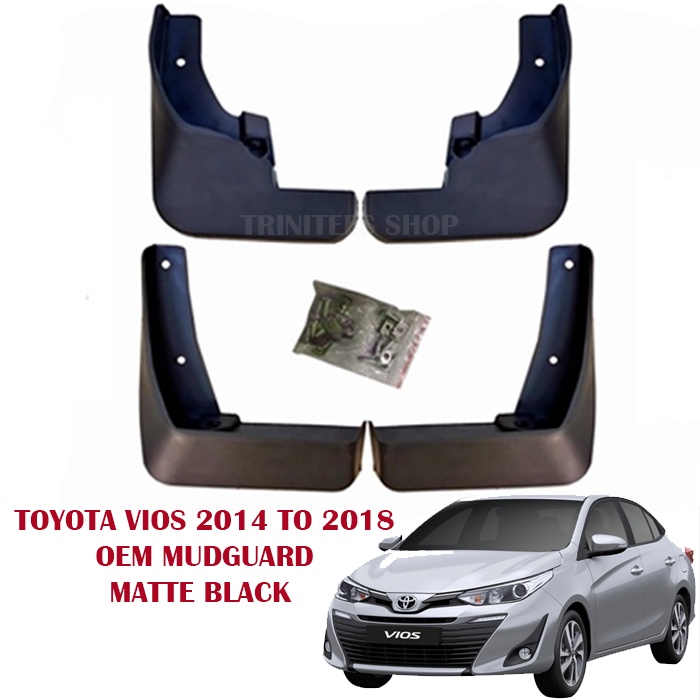 REVO M-5 4pcs Toyota Vios 2014 to 2018 OEM Mudguard 2015 2016 2017 2018 ...