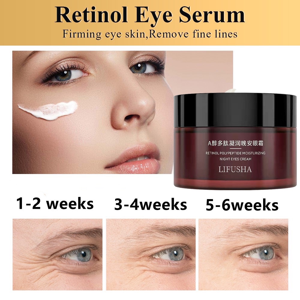 LIFUSHA 30g Retinol Eye Cream For Dark Circle Eyebags Remover Wrinkles ...