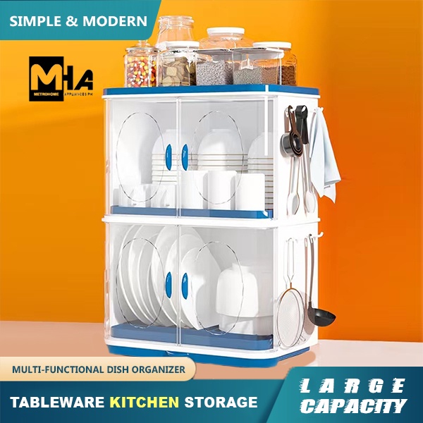 Dish Rack With Cover Kitchen Dish cabinet Dish Rack Drainer Dish Organizer Kitchen racks ...