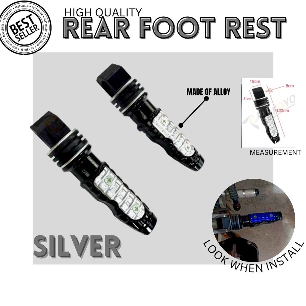 FOOT REST FOR MOTORCYCLE : HONDA TMX SUPREME | SILVER | REAR FOOT REST ...