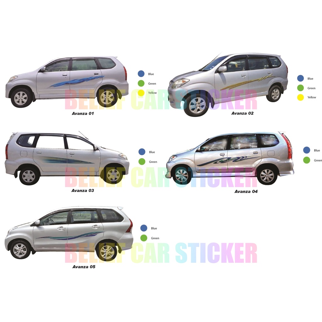 TOYOTA AVANZA OEM BODY STICKER | Shopee Philippines