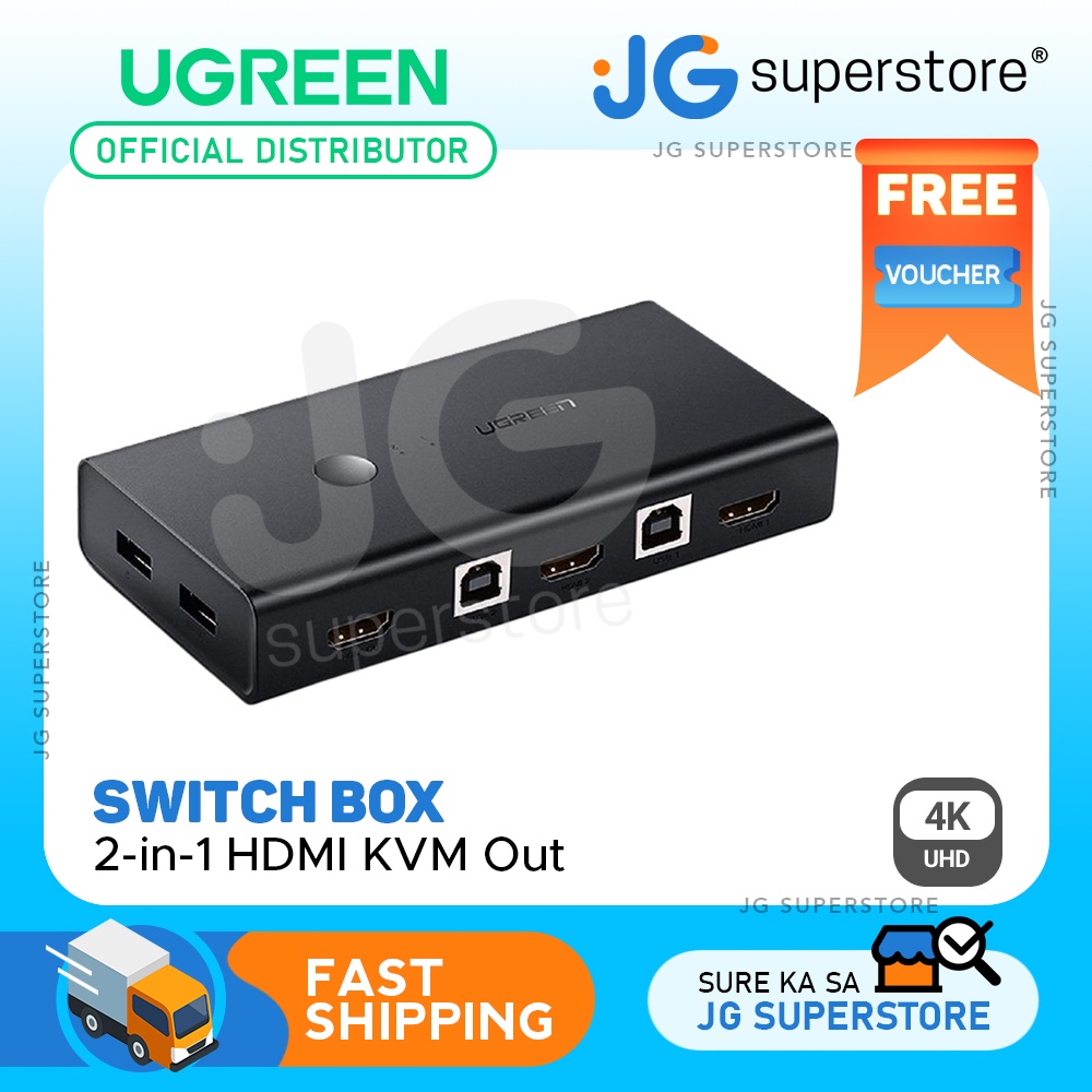 [CLEARANCE] UGREEN 4K UHD 2-in-1 HDMI KVM Out Switch Box w/ USB 2.0 ...