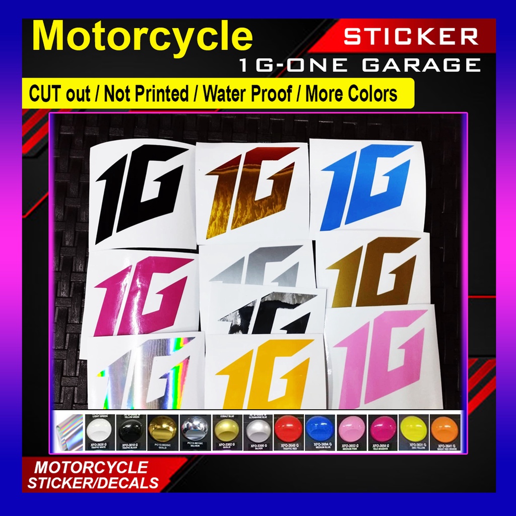 1G - ONE GARAGE (Inspired) Motorcycle Car Sticker Decals - Cut out ...