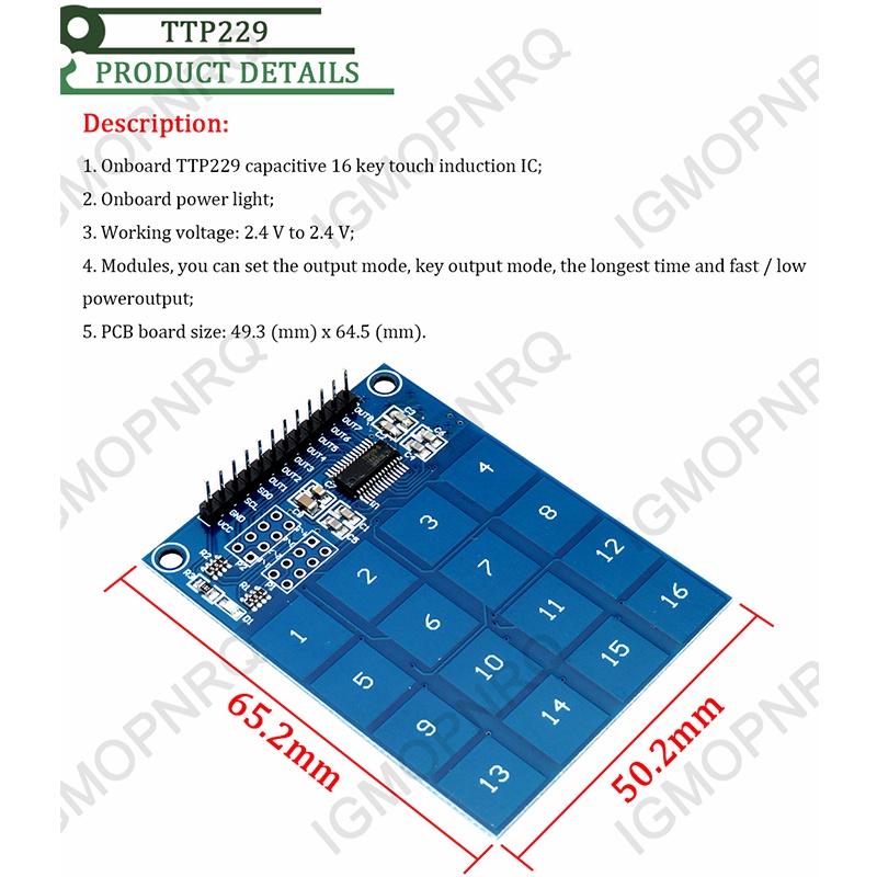 TTP223 / TTP223B / TTP224 / TTP226 / TTP229 Jog Digital Touch Switch ...