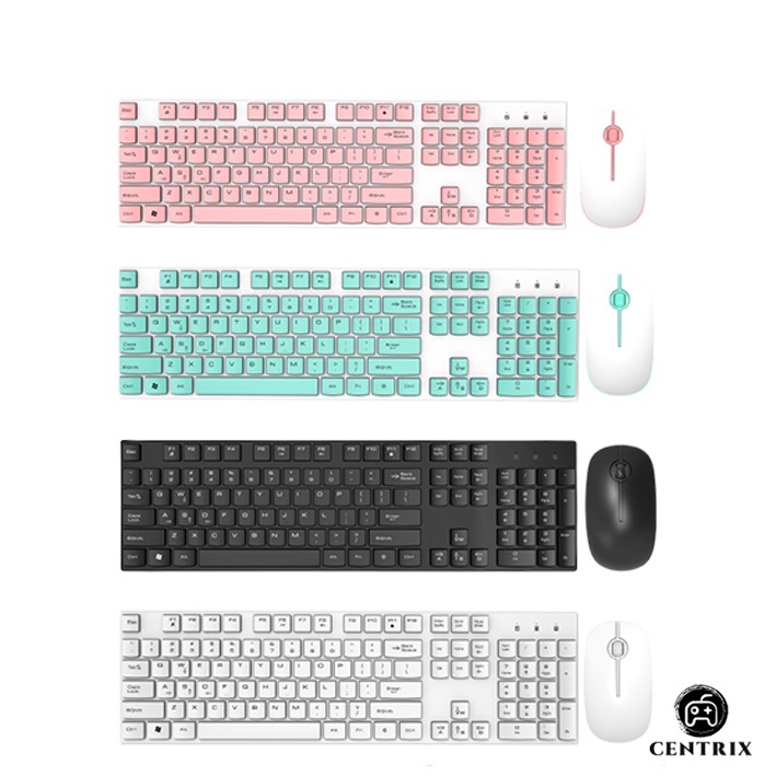 Centrix.GK600 Slim 2.4GHz Wireless Keyboard And Mouse Set With USB ...