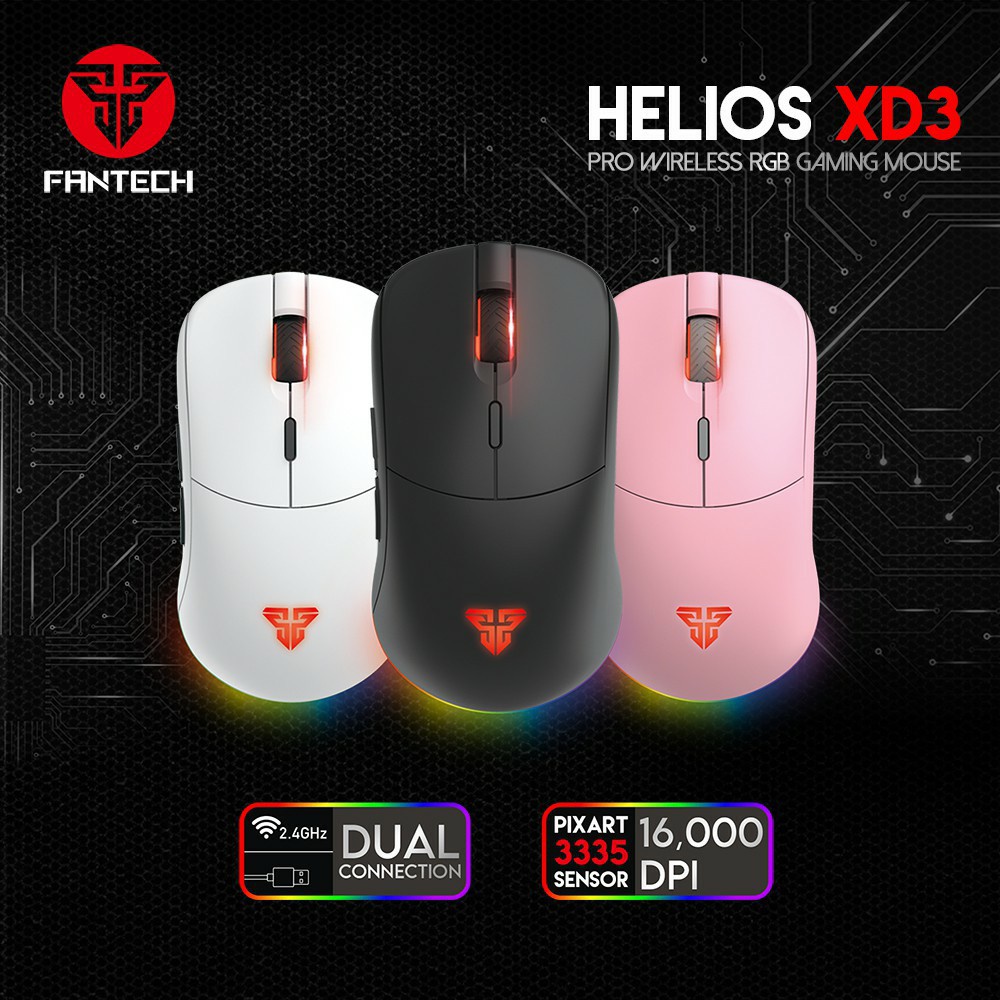 Fantech Helios XD3 Dual Connection Gaming Mouse Wireless and Wired ...