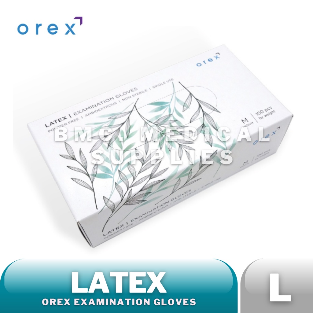[OREX] Latex Examination Gloves | (Powder Free) Small, Medium and Large ...