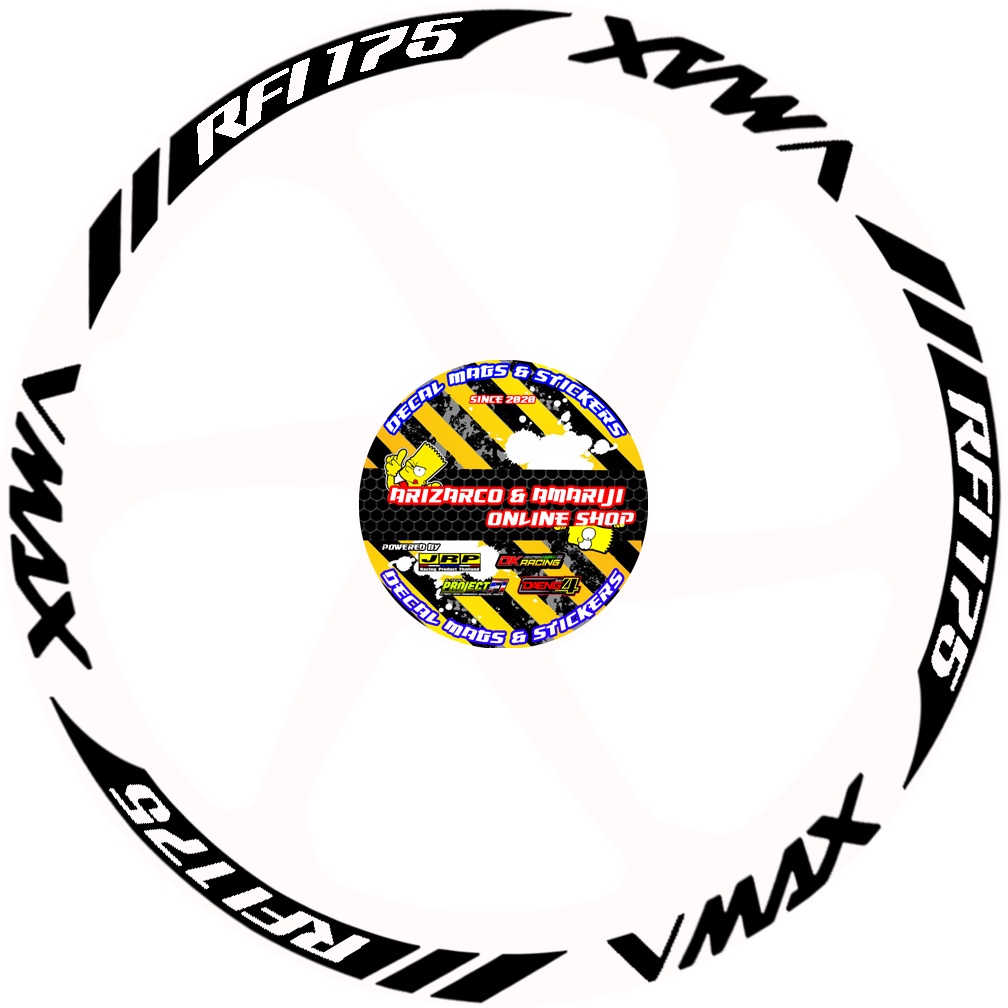 RUSI RFI 175 VMAX DECAL MAG STICKER GOOD FOR 2 MAGS FRONT AND REAR ...