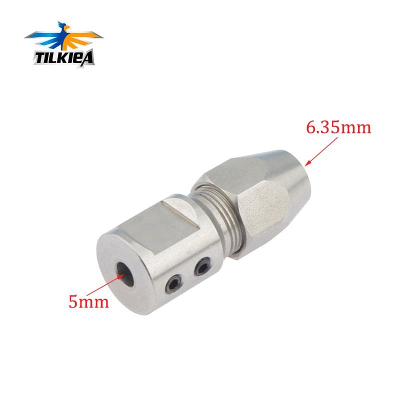 RC Boat Stainless Steel Flexible Coupling 5mm*6.35mm Flex Collet ...