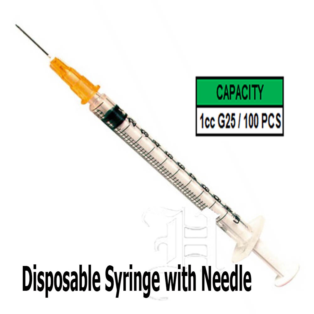 Disposable Syringe 1cc G25 with Needle (1 PC) | Shopee Philippines