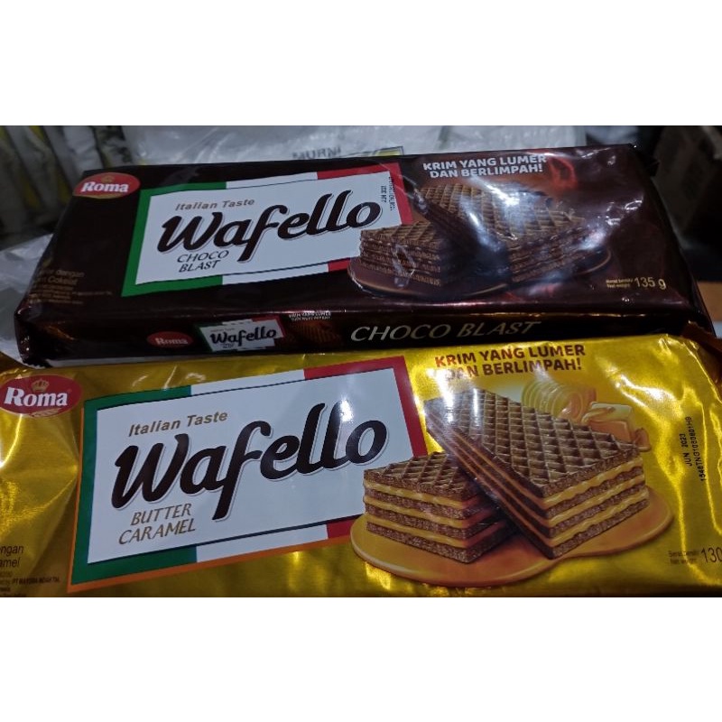Roma, wafer, wafello, chocolate, and, caramel, 11gr | Shopee Philippines