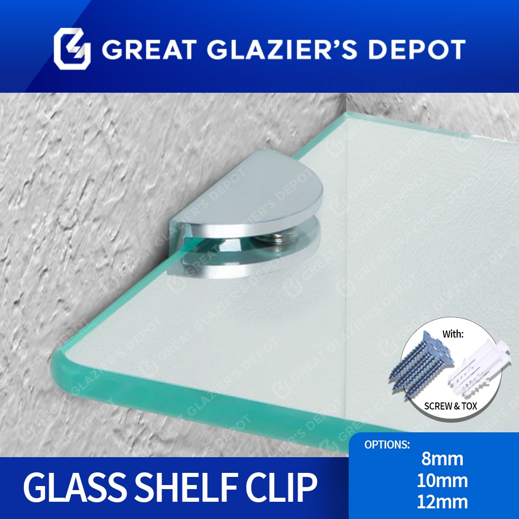 Glass Shelf Grip Fixed Glass Clip Glass Clamp Plywood Clamp Clip Half ...