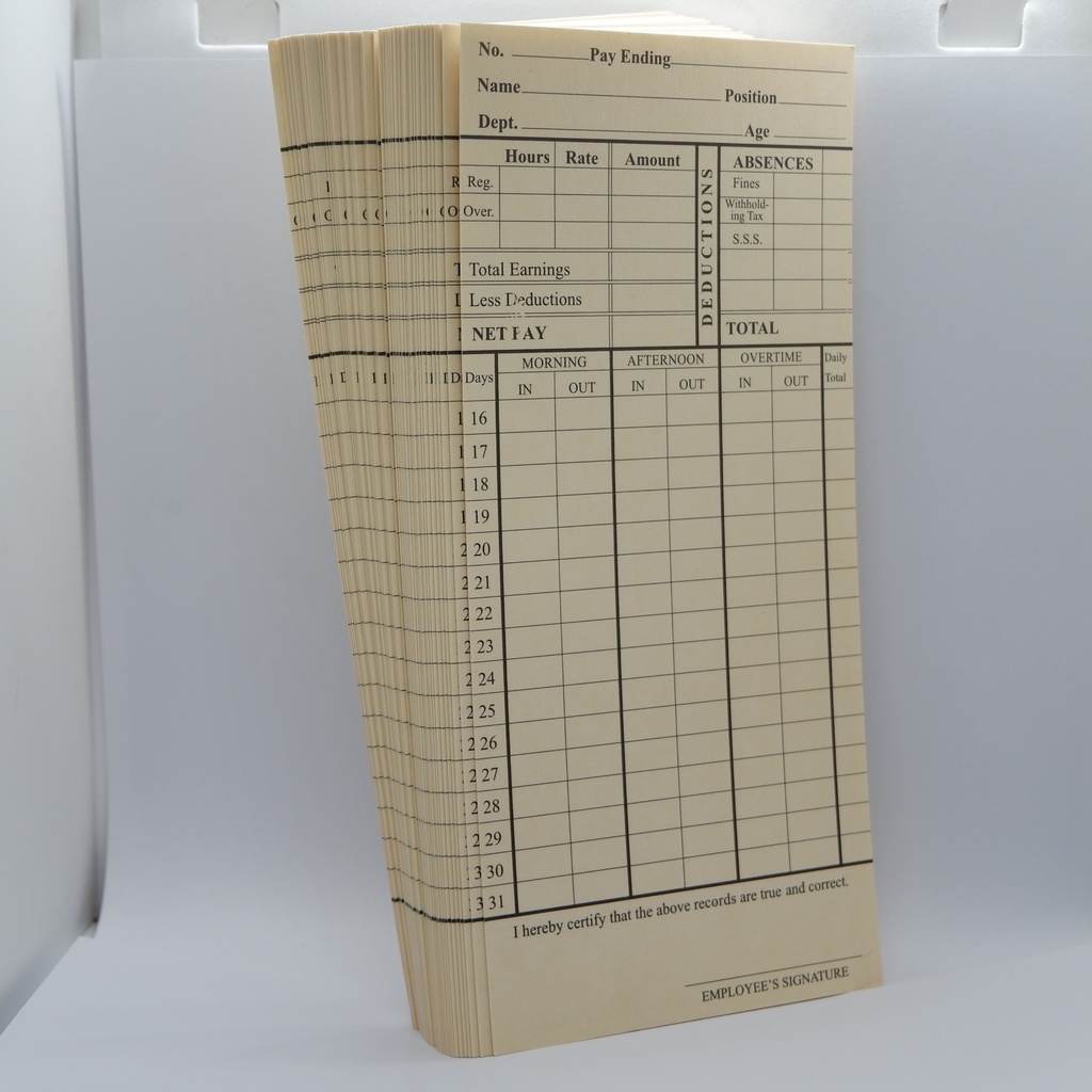 Time Card 100s Model 9000 Timecard | Shopee Philippines