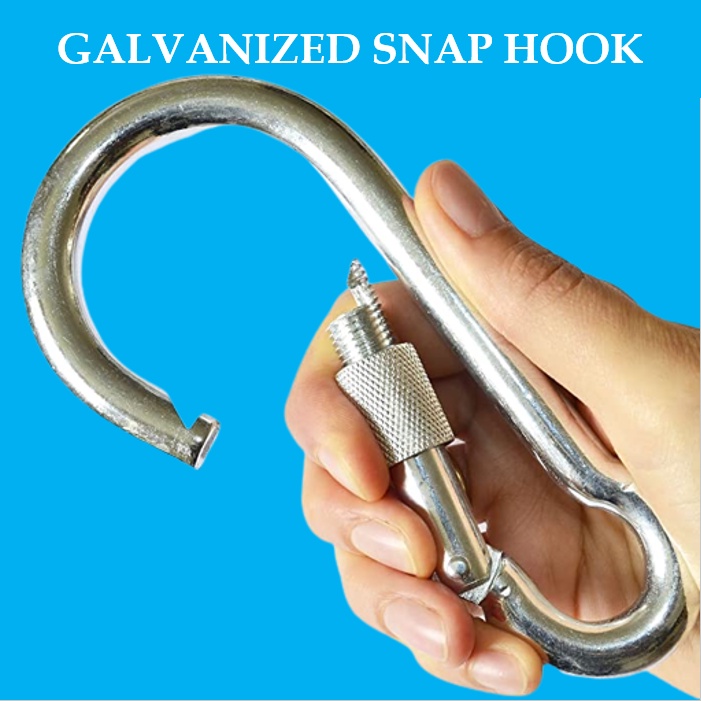6-12mm Snap Hook w/ and w/out Lock Metal Lock Carabiner Hook Snap Clip ...