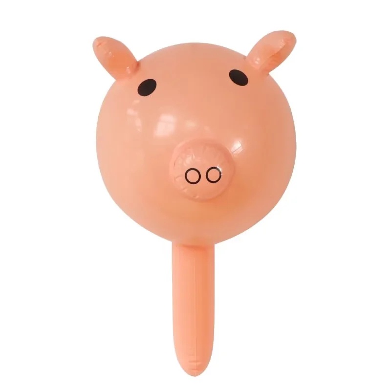 PVC Inflatable Pig Head Stick Balloon Happy Birthday Party Decoration ...