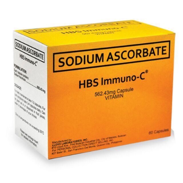 Ascorbic Acid Personal Collection HBS Immuno-C 500 mg Capsule (box ...