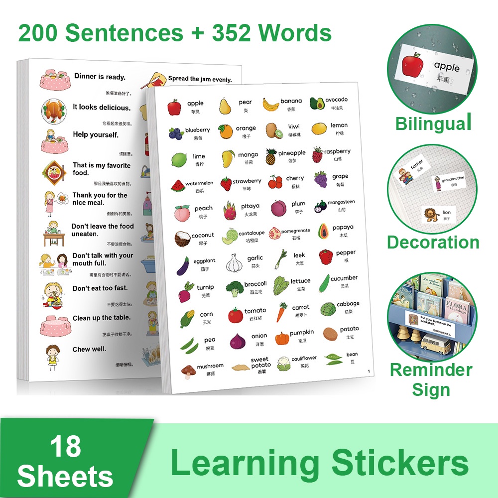Family Daily Routines Sentences Common English Chinese Words 200 ...