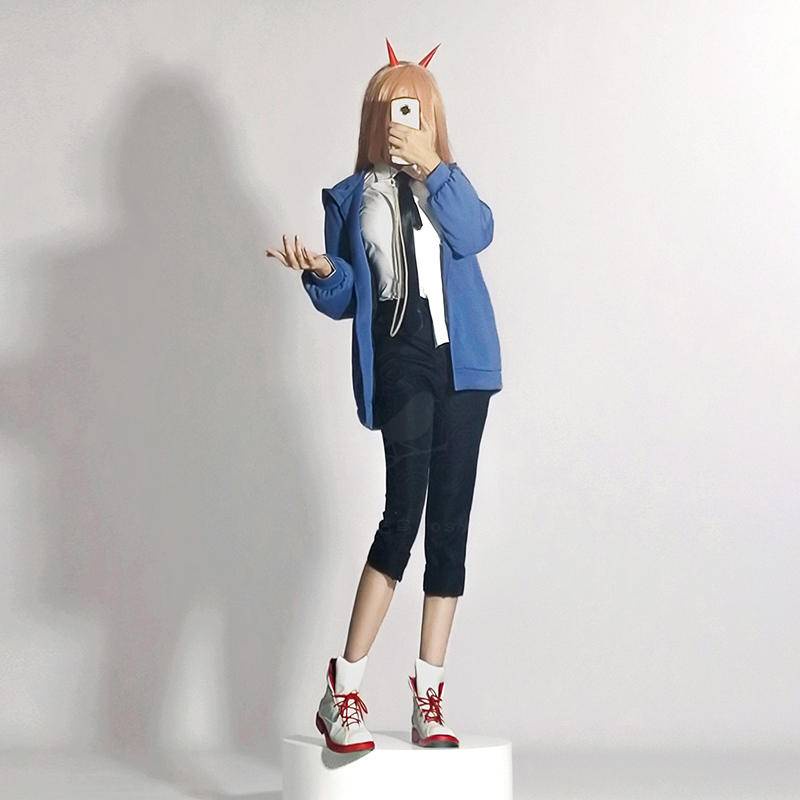 Chainsaw Man Power cosplay Costume Set Black Suit | Shopee Philippines