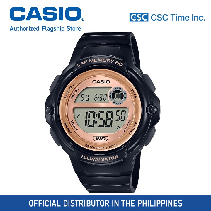 Casio (LWS-1200H-1AVDF) Black Resin Strap 100 Meter Digital Watch ...
