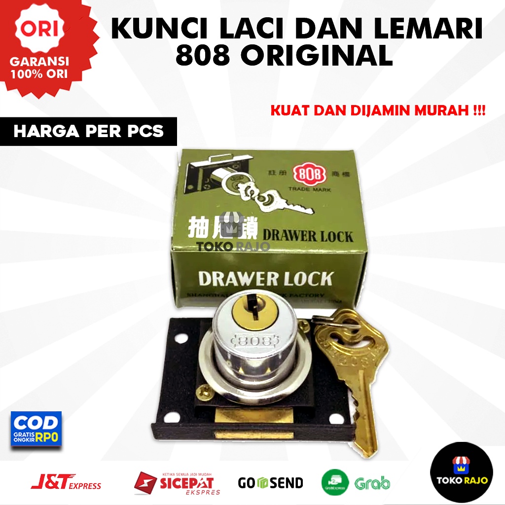 KAYU Drawer Lock And Wardrobe Lock Wood 808 Original Thick Strong ANTI ...