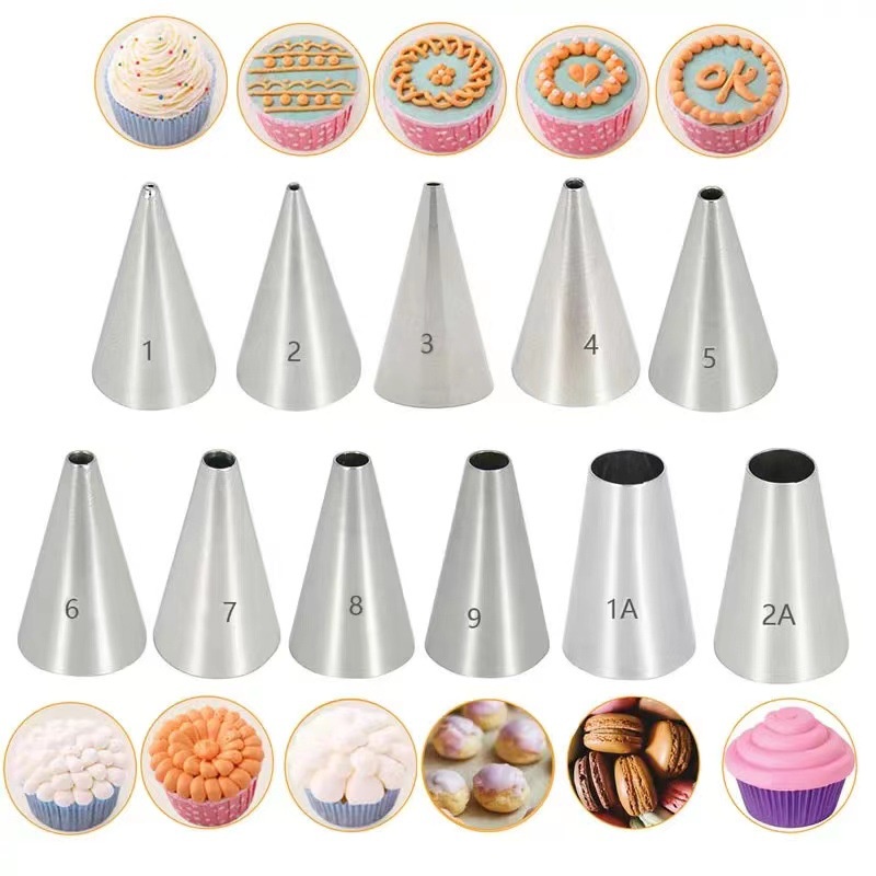 Round Icing Piping Nozzles DIY Cream Writting Cake Decorating Tips ...