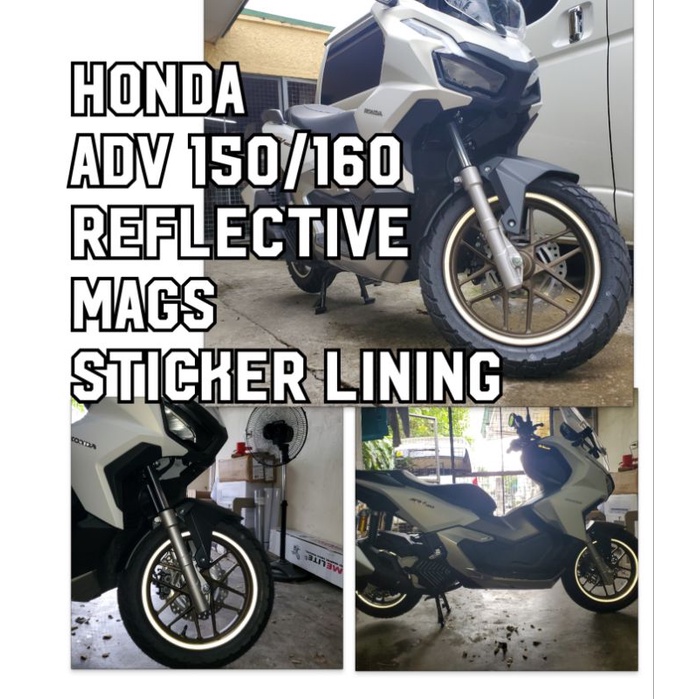 honda adv 160/150 reflective mags sticker lining front and read all ...