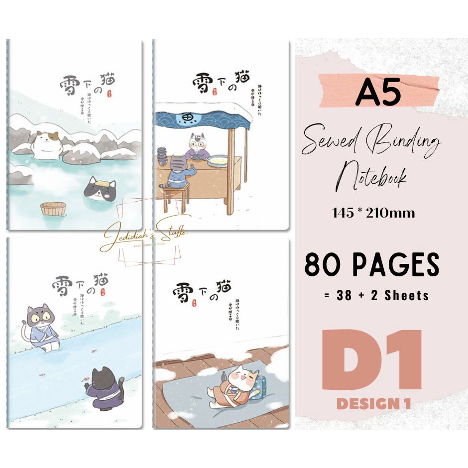 JS A5/B5 Premium Notebook Thread Sewed Student Line Writing Notebook ...