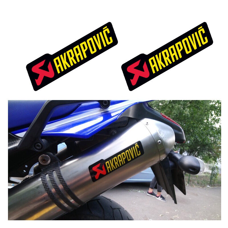 *READY STOCK*Aluminum 3D Motorcycle Exhaust Pipes Decal Cool ...