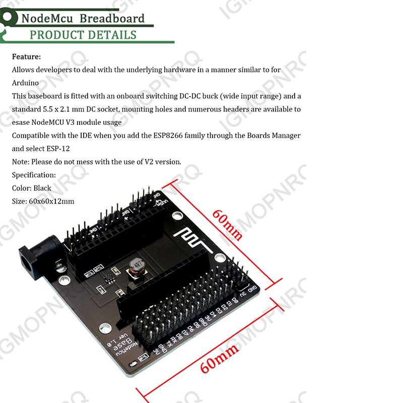 Nodemcu Base Esp8266 Testing Diy Breadboard Basics Tester Suitable For Nodemcu V3 Ch340g