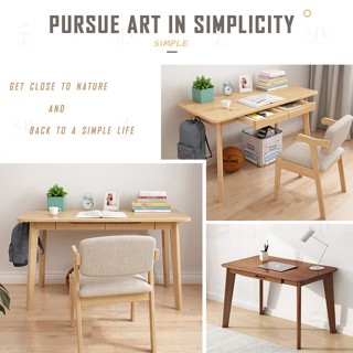 Siv Big Solid Wood Computer Table Study Desk Home Office Desktop ...