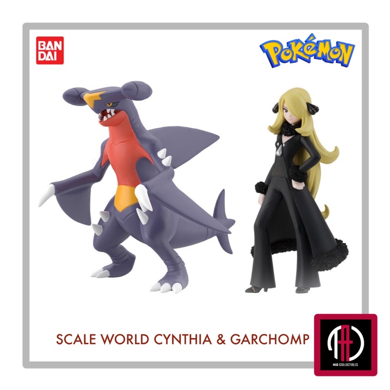 Bandai Pokemon Scale World Figures - Champion Cynthia & Garchomp Set ...