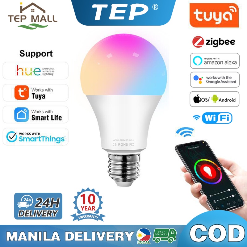 TEP WiFi Smart RGB Bulb LED Household Color Changing Full Color Light ...