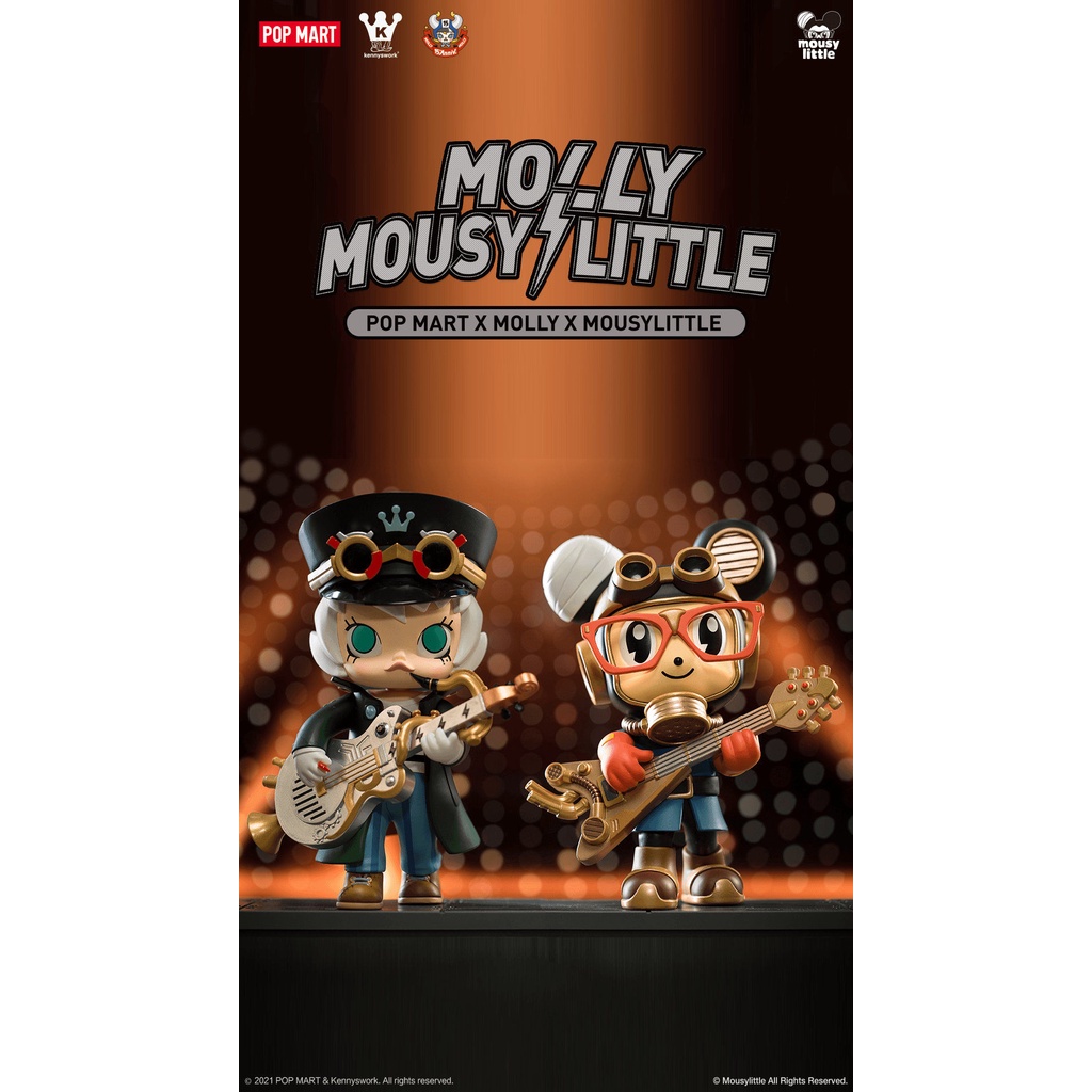 Pop Mart MOLLY x Mouse Little Rock 2021 Doll Figure Set | Shopee ...