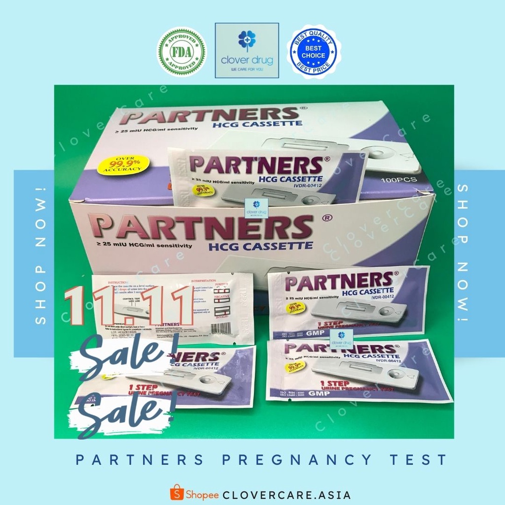 PARTNERS Urine Pregnancy Test Kit (per piece) | Shopee Philippines