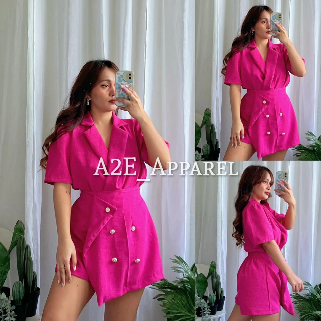 Yannie Coords Coordinates Terno Puff Sleeves Hanging Top with Skort ...