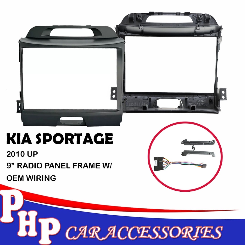 9 Inch Car Fascia for Kia Sportage 2010 UP Head Unit Fascia Radio Frame ...