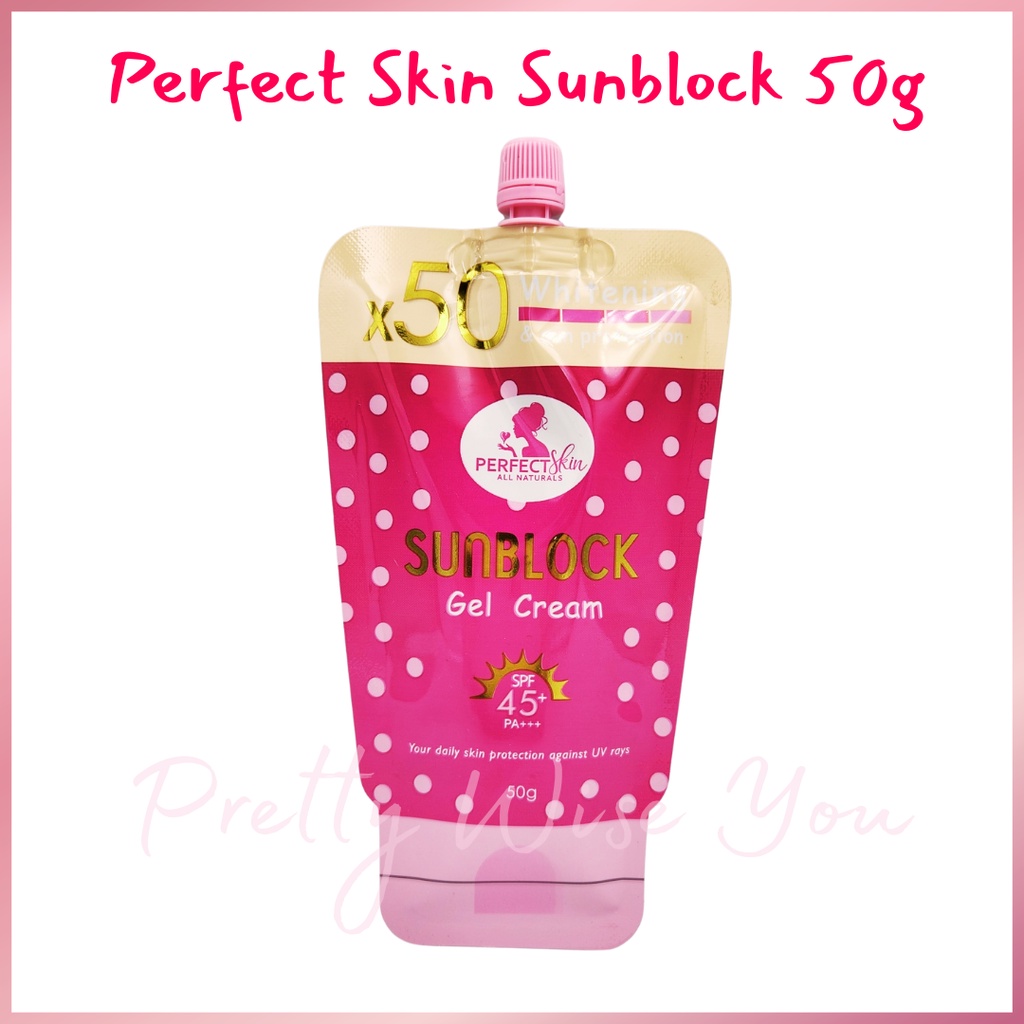 Perfect Skin Sunblock Gel Cream Spf45++ 50grams | Shopee Philippines