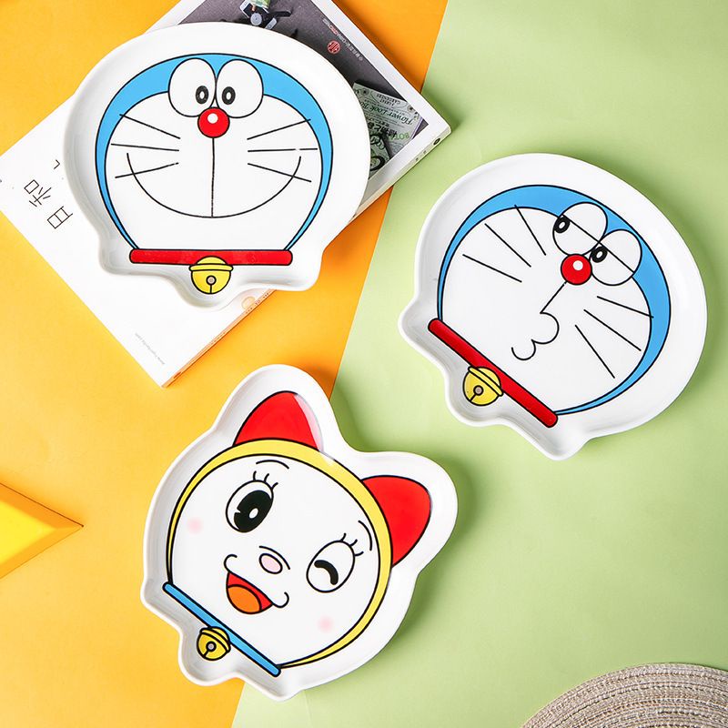 Doraemon Cartoon Rice Plate Japanese Style Children Student Tableware ...