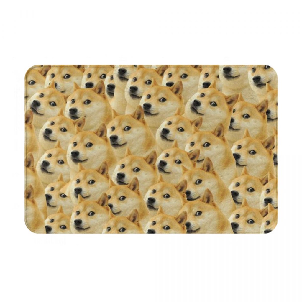 Doge Meme Bathroom Anti-Slip Floor Mat Toilet Foot Door Absorb Water ...