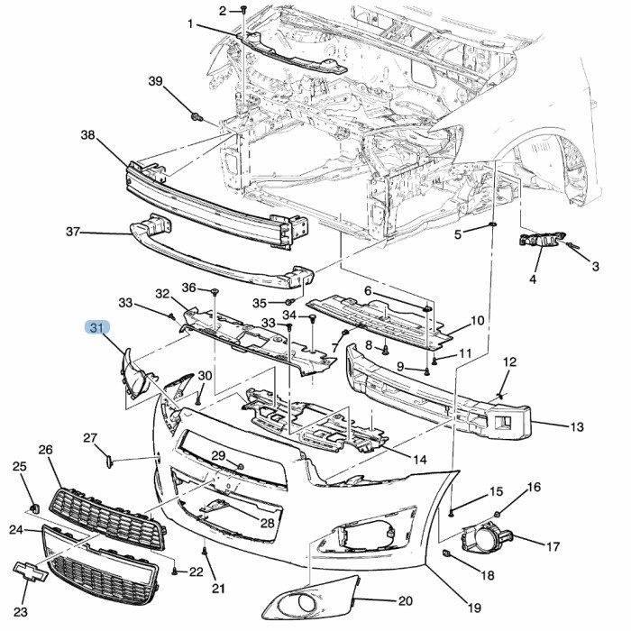 Aveo Sonic Headlamp Panel Bracket LEFT original GM 95019921 | Shopee ...